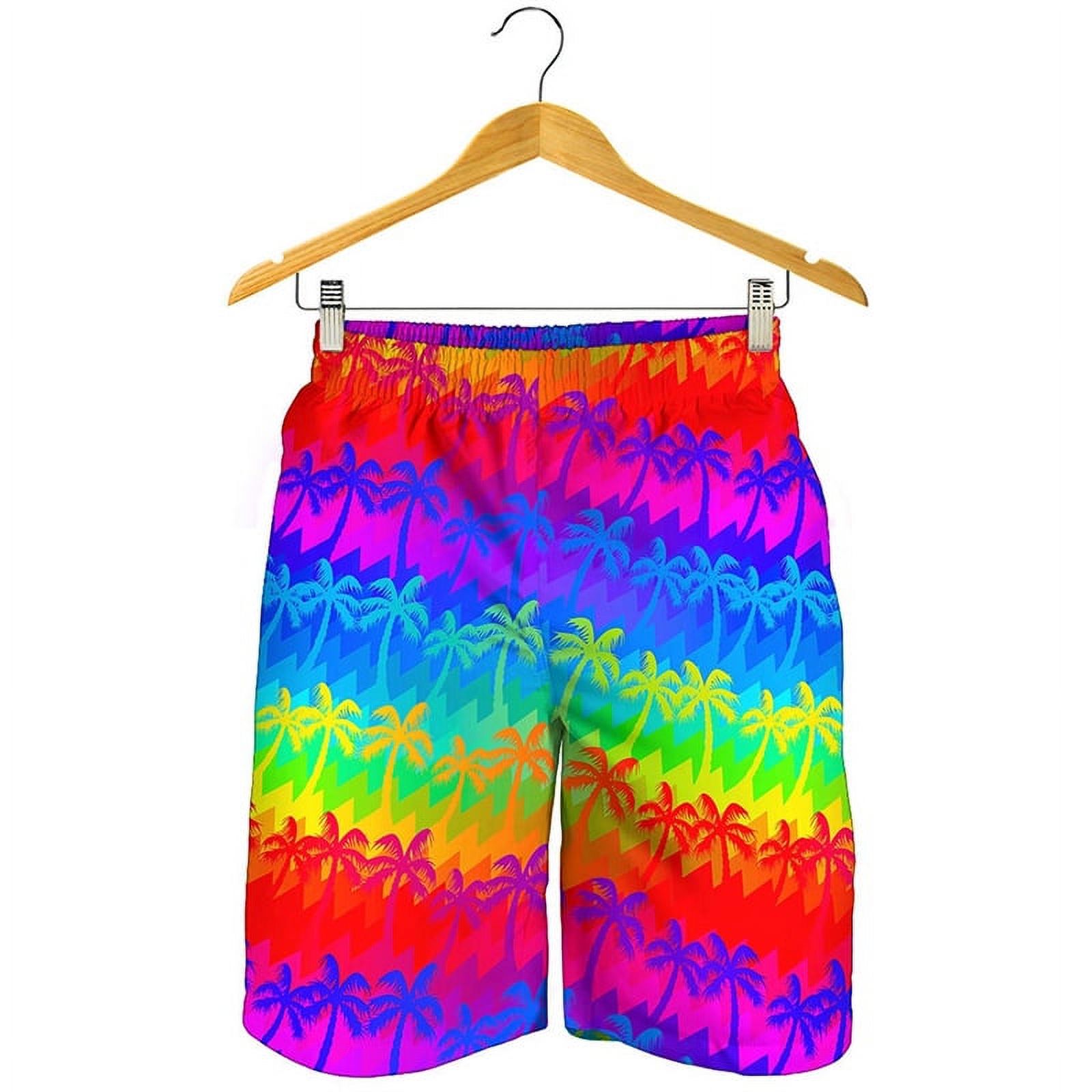 Colorful Hawaiian Beach Shorts Men Swimming Floral Board Swimsuit ...