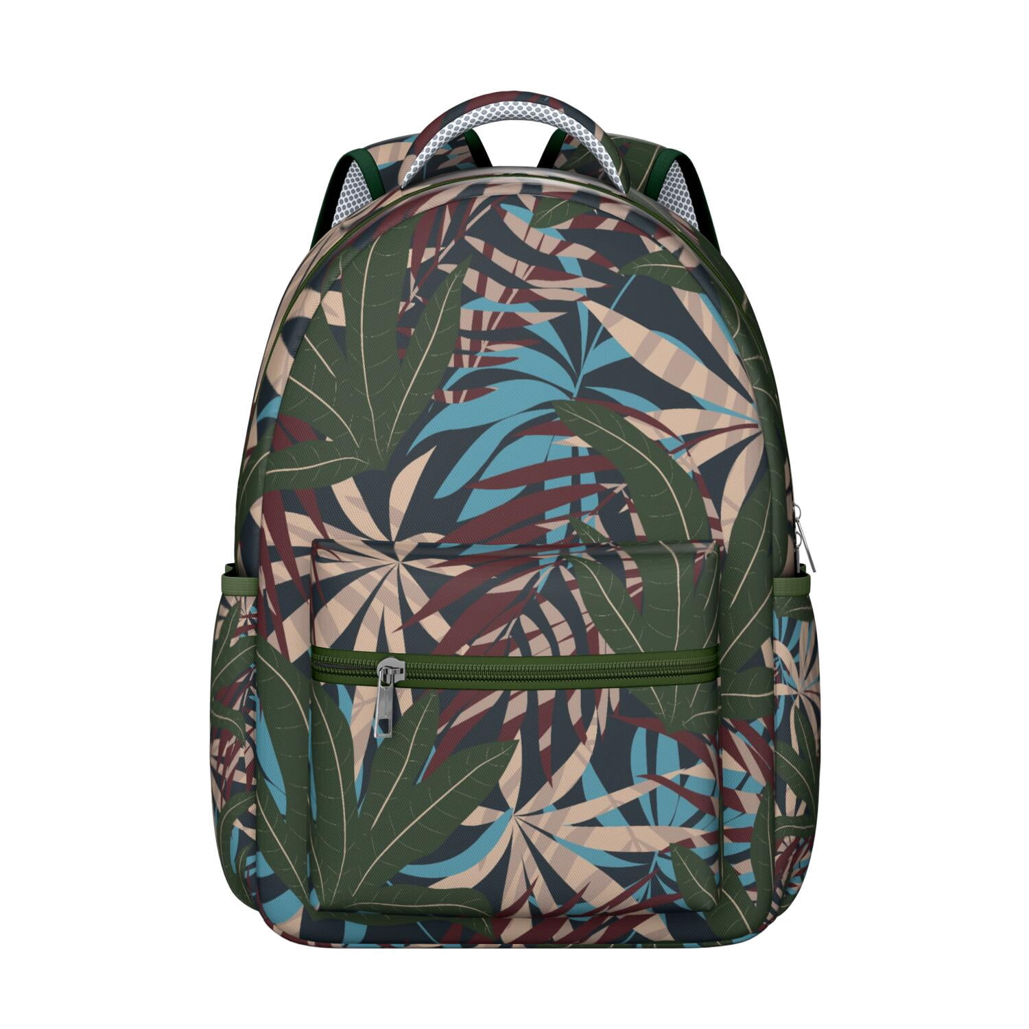 Colorful Hawaiian Print School Backpack, Ergonomic & Waterproof with ...