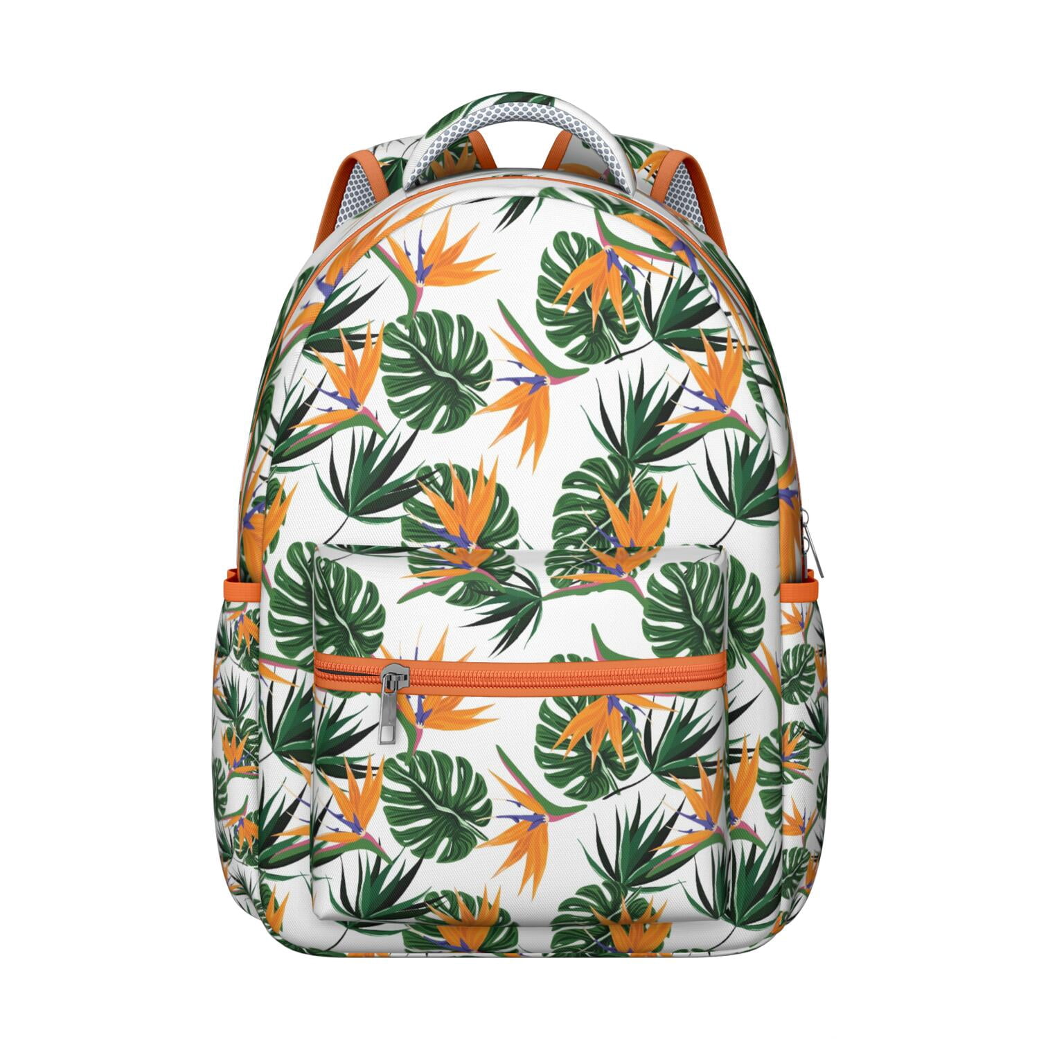 Colorful Hawaiian Print School Backpack, Ergonomic & Waterproof with ...