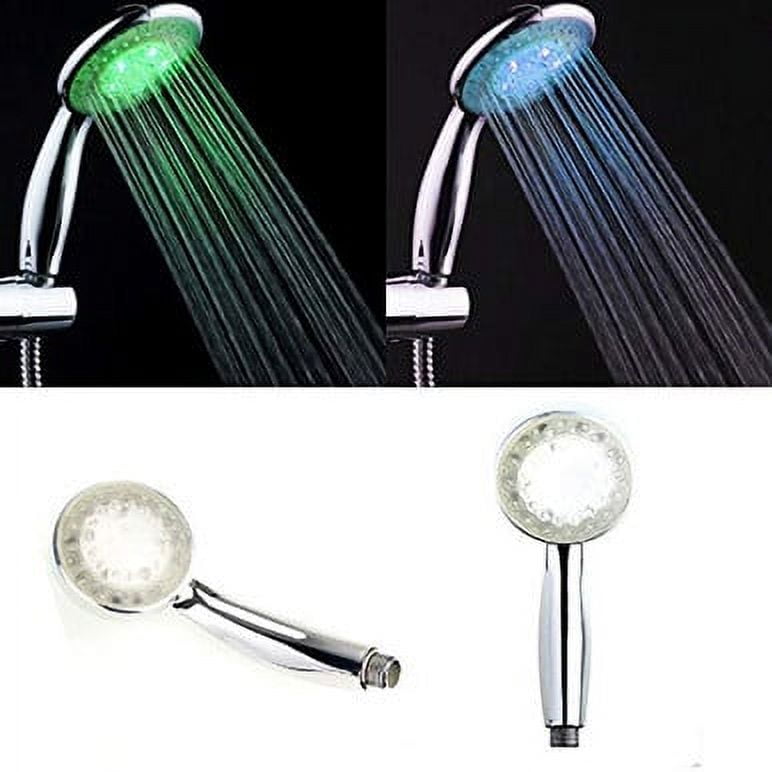 Colorful Head Home Bathroom 7 Colors Changing LED Shower Water Glow ...