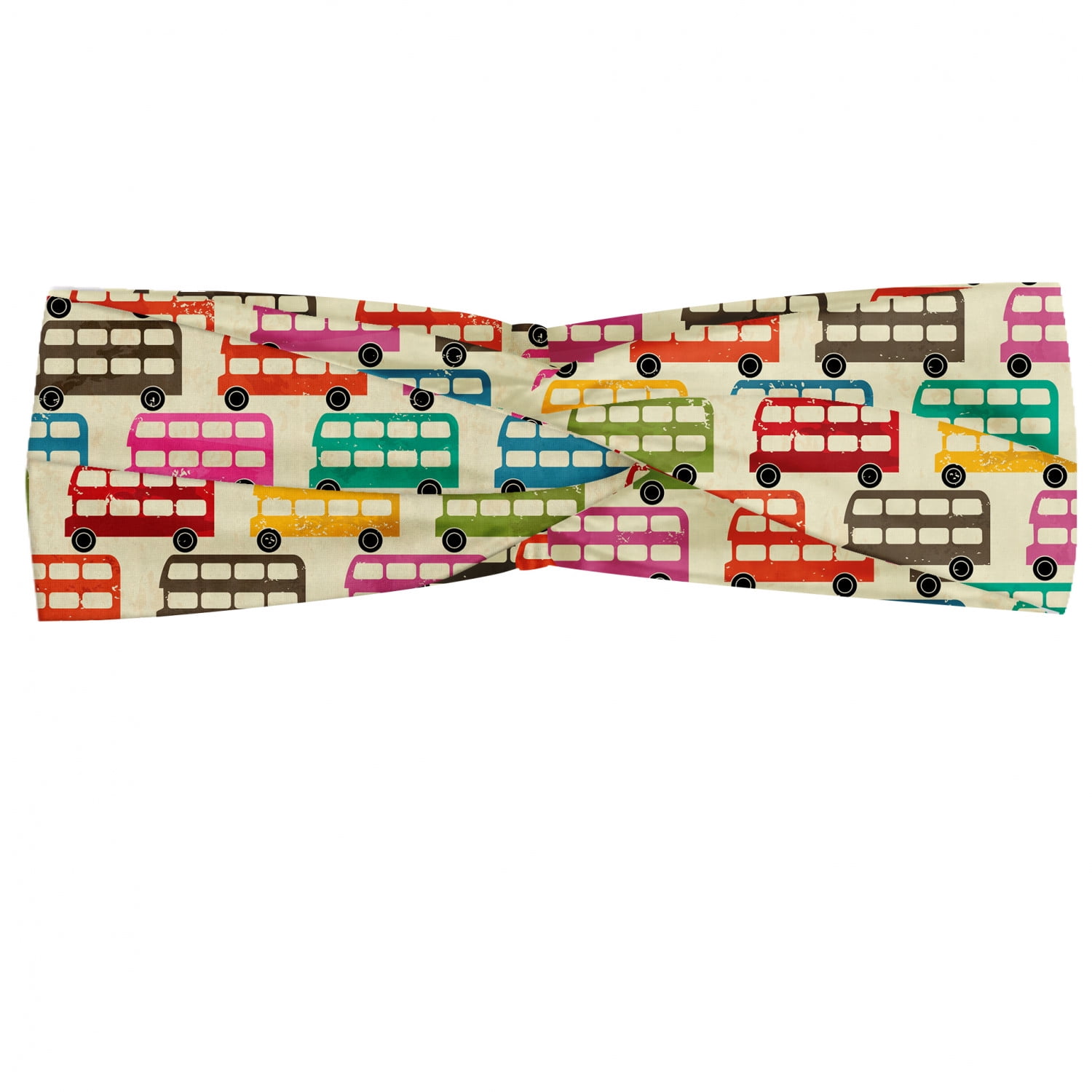 Colorful Headband, London's Famous Double Decker Bus Silhouettes ...