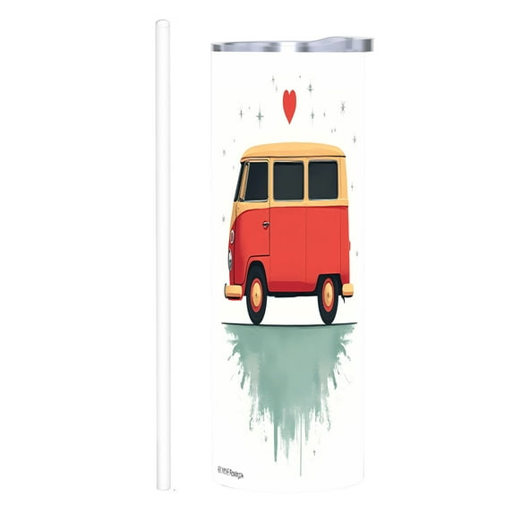 Colorful Heart Design 20 oz Stainless Steel Insulated Tumbler with Lid ...