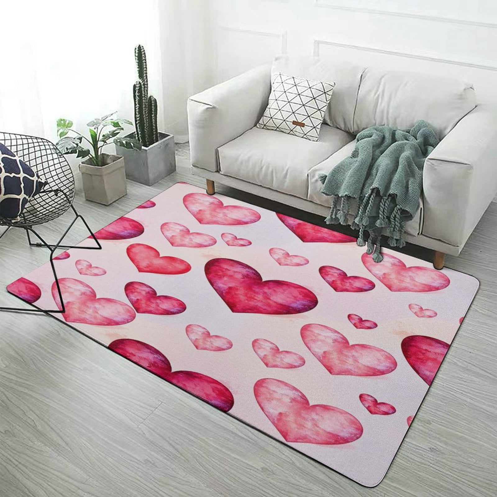 Colorful Heart European Living Room Carpets Rugs Luxury Bedroom Study R ...