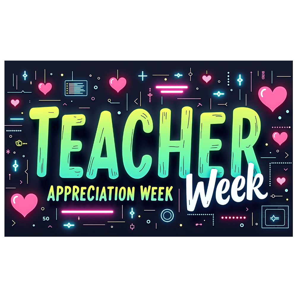Colorful Heart Shaped Teacher Appreciation Week Banner Background ...