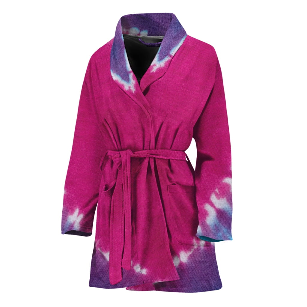 Colorful Heart Tie Dye Women Bathrobe One Size Univeral Fits, Tie Dye ...