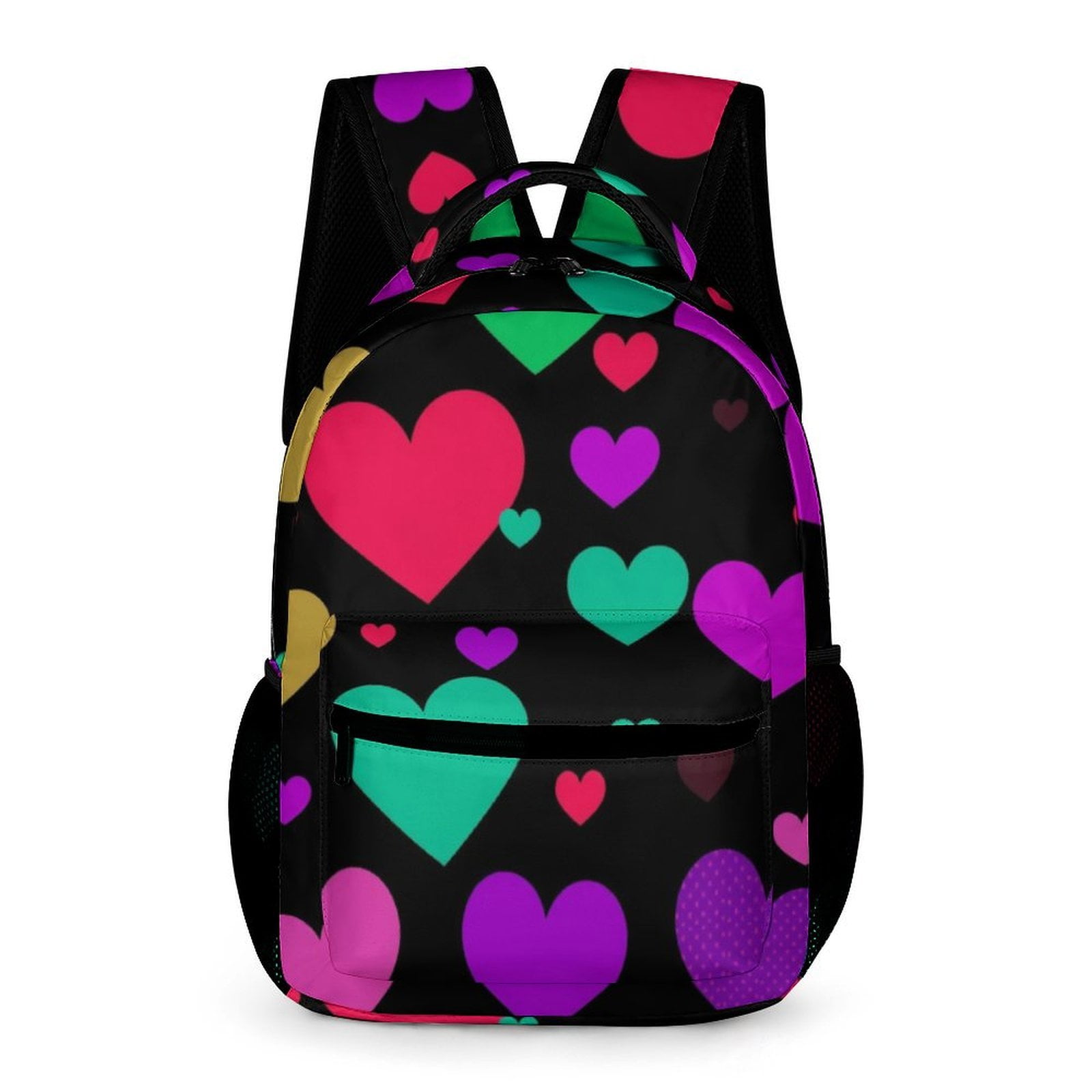 Colorful Hearts Background Backpack Lightweight Laptop Backpacks ...