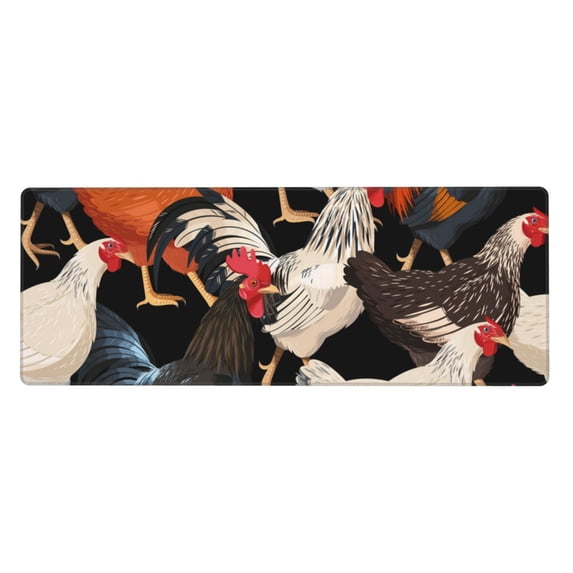 Colorful Hens Chicken Vintage Mouse Pad Extended Large Gaming Mousepad ...