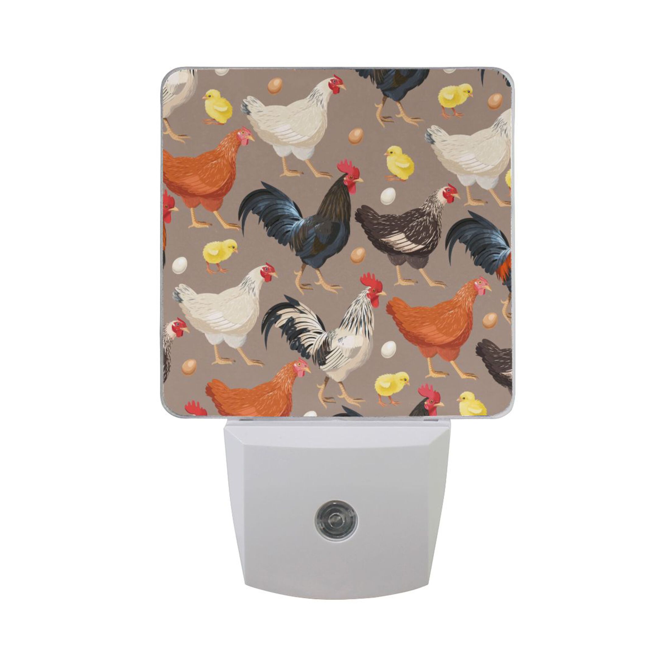 Colorful Hens Night Light LED Dusk to Dawn Night Lamp Auto Sensor Plug ...