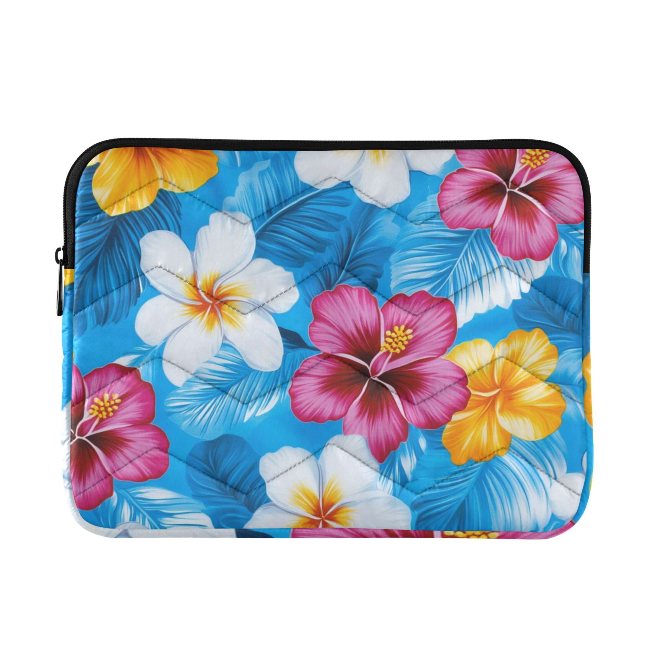 Colorful Hibiscus Flowers Hawaii Quilted Laptop Protective Cases ...