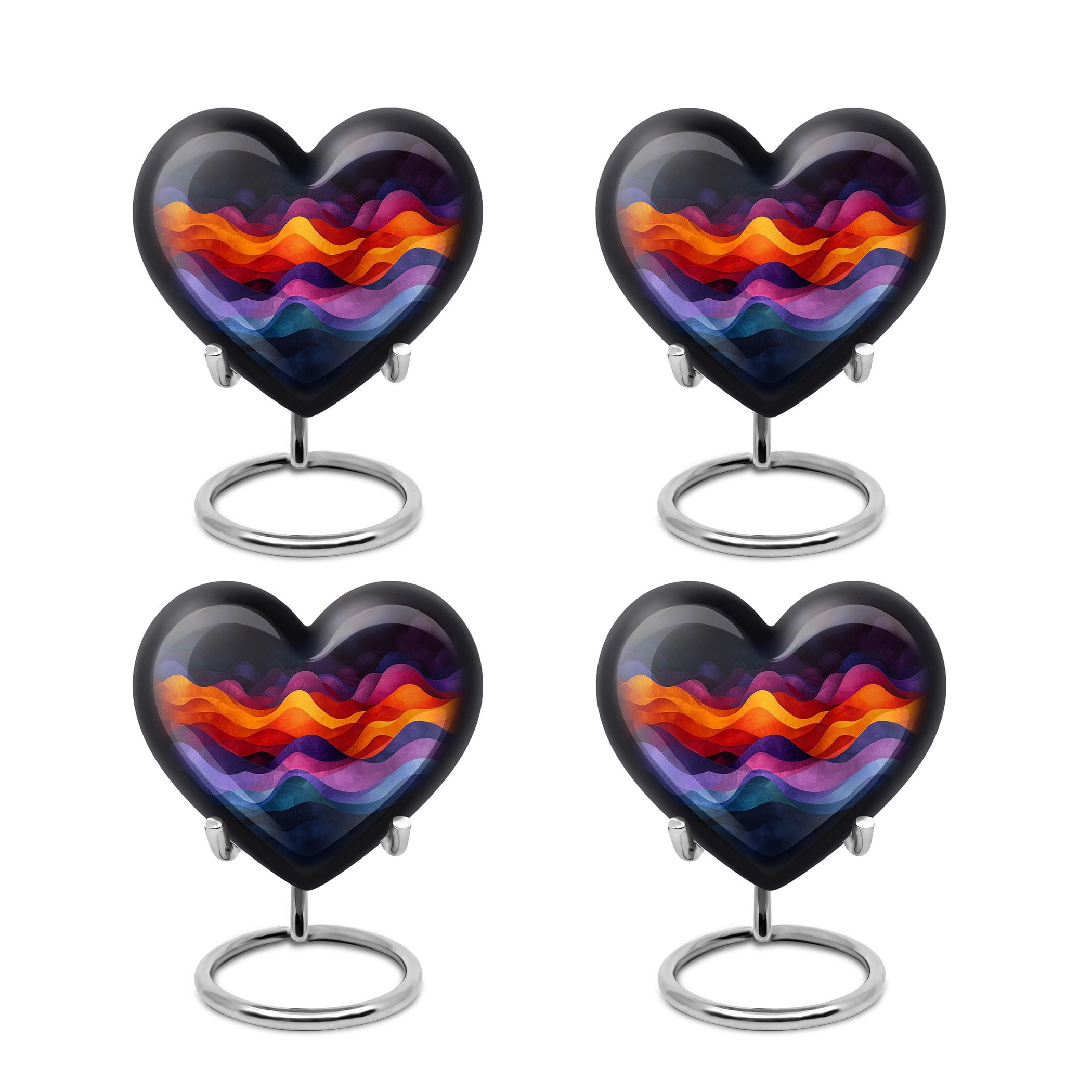 Colorful Hills Funeral Urns For Women - Mini Heart Memorial Urn For ...