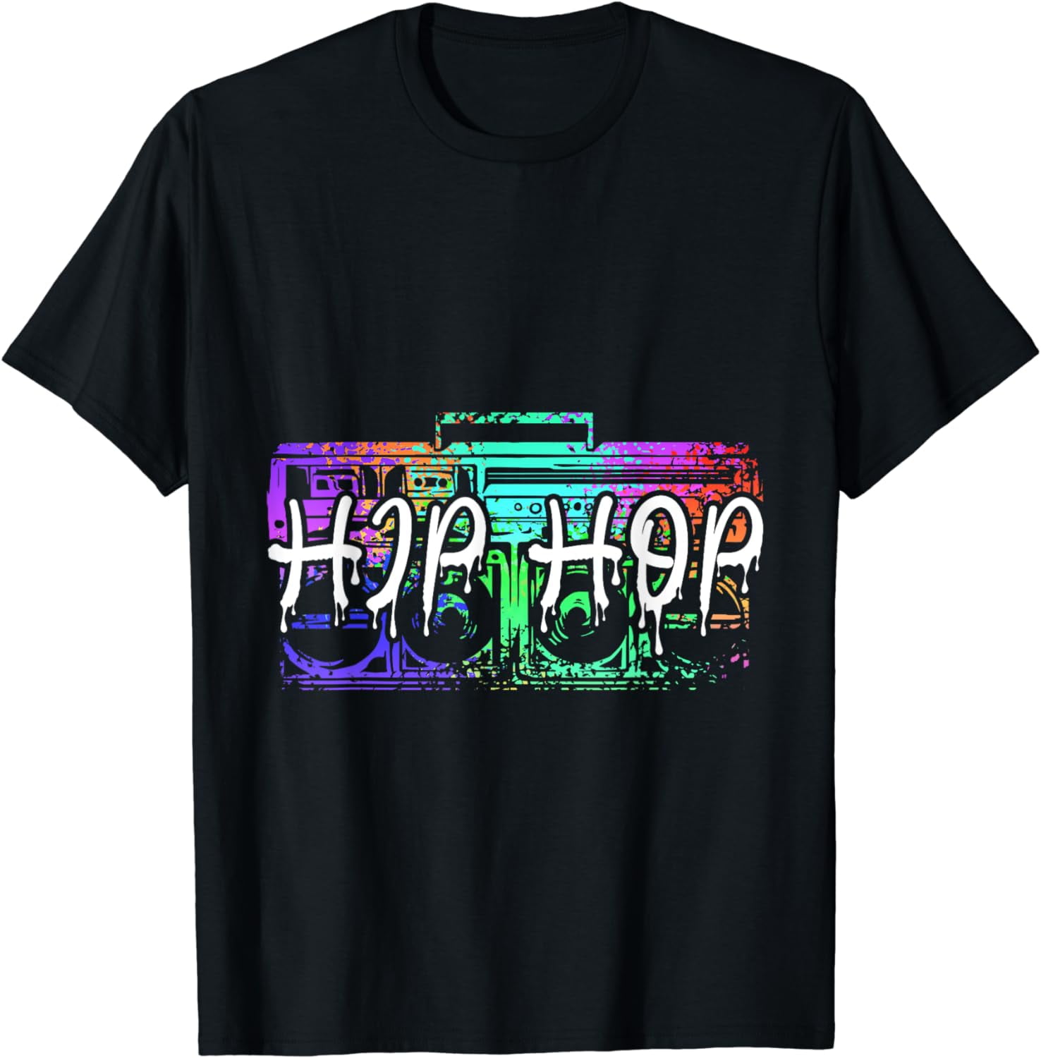 Colorful Hip Hop Graffiti Rap Rapper Musician Breakdance DJ T-Shirt ...
