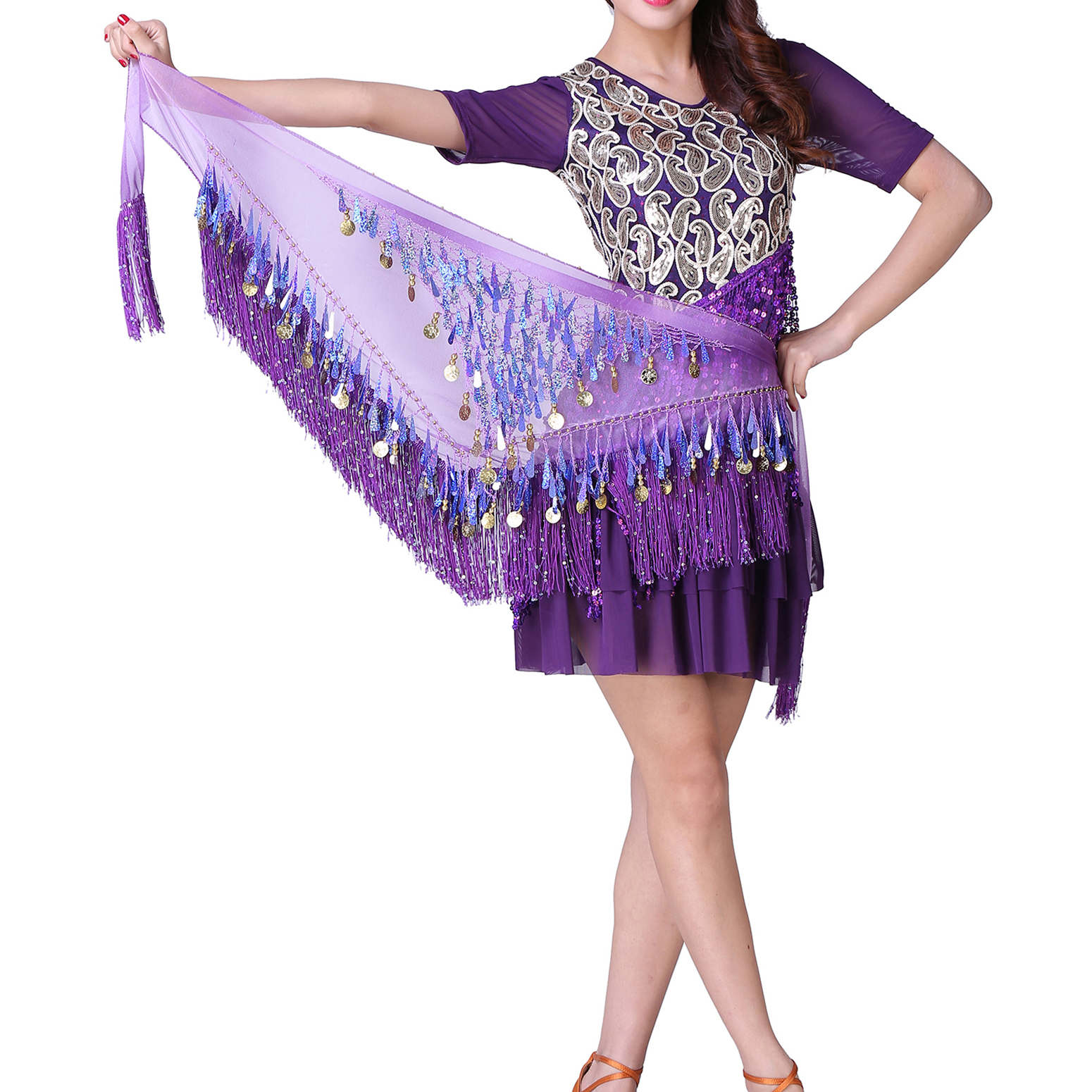 Colorful Hip Scarf Scarves Belly Dance Belt Skirts Wrap Sash with ...