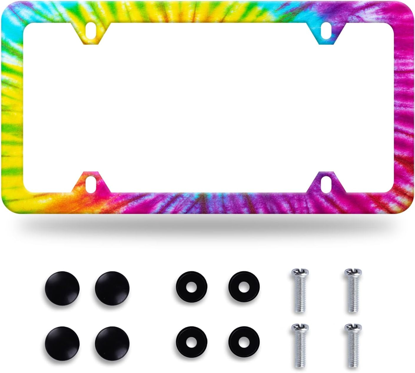 Colorful Hippie License Plate Frame Beautiful License Plate Stainless ...
