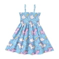 Colorful Horse Girls' Casual Dresses 2Y-8Y Sleeveless Ruffle Neck for ...