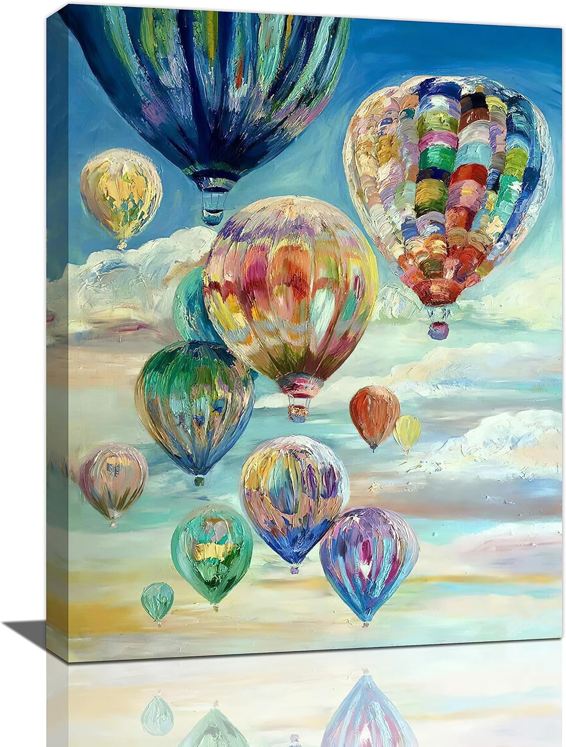 Colorful Hot Air Balloon Decor Wall Art Watercolor Balloon Decor Wall ...
