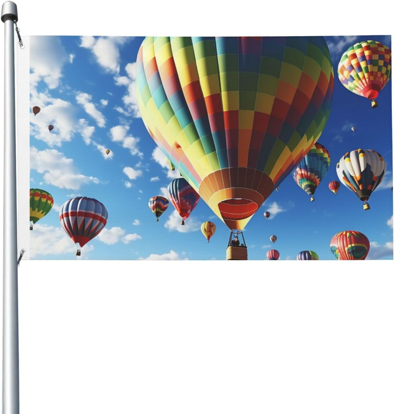 Colorful Hot Air Balloon Flag 3x5 ft Garden Flag Welcome Spring Summer ...