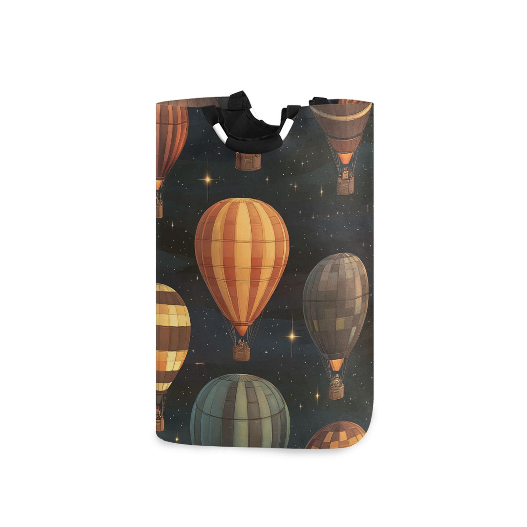 Colorful Hot Air Balloon Laundry Basket with Handles 50L Collapsible ...