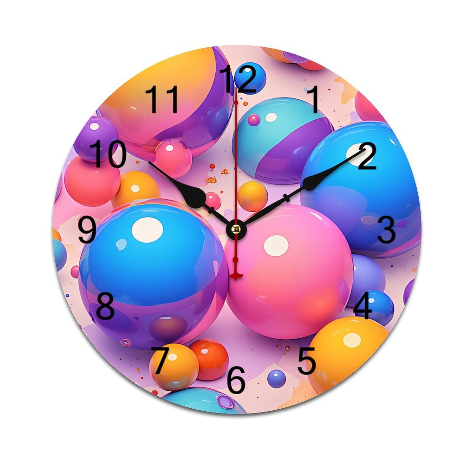 Colorful Hot Air Balloons Bright Blue Sky Clouds Word Saying Big Wall ...