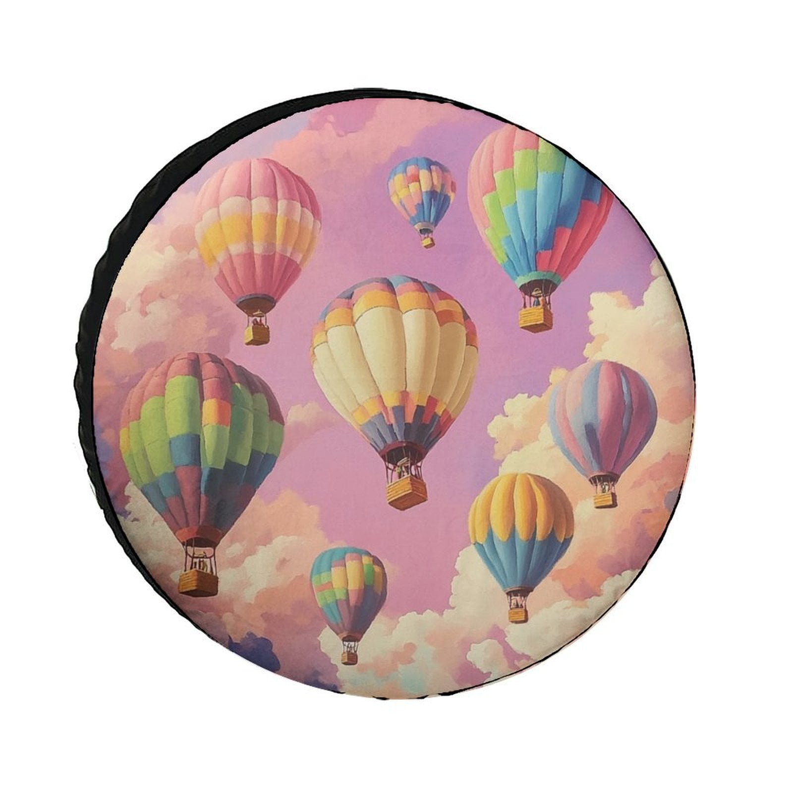 Colorful Hot Air Balloons Camping Spare Tire Cover Hot Air Balloon with ...