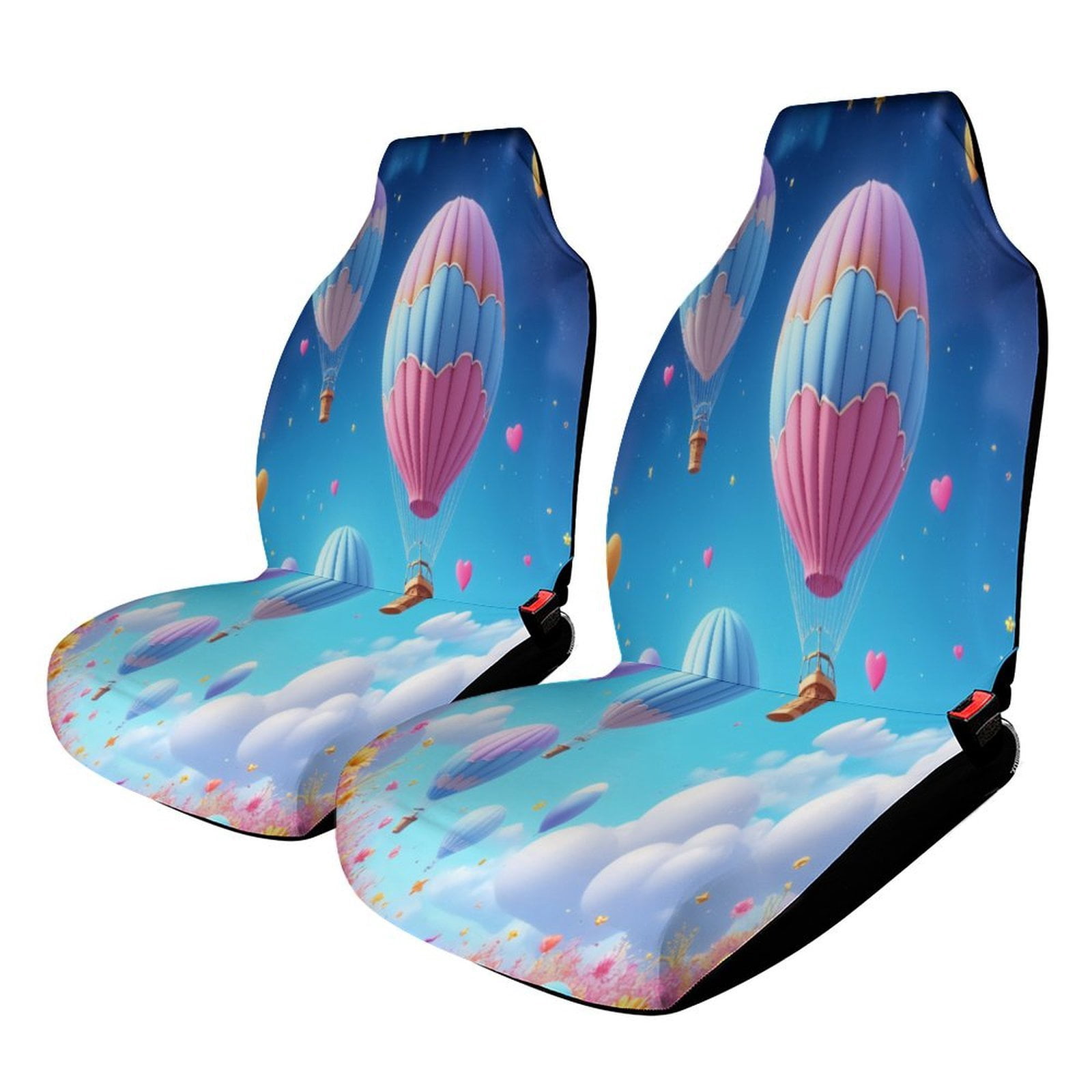 Colorful Hot Air Balloons in Sky Set of 2 Car Seat Covers Seat for ...