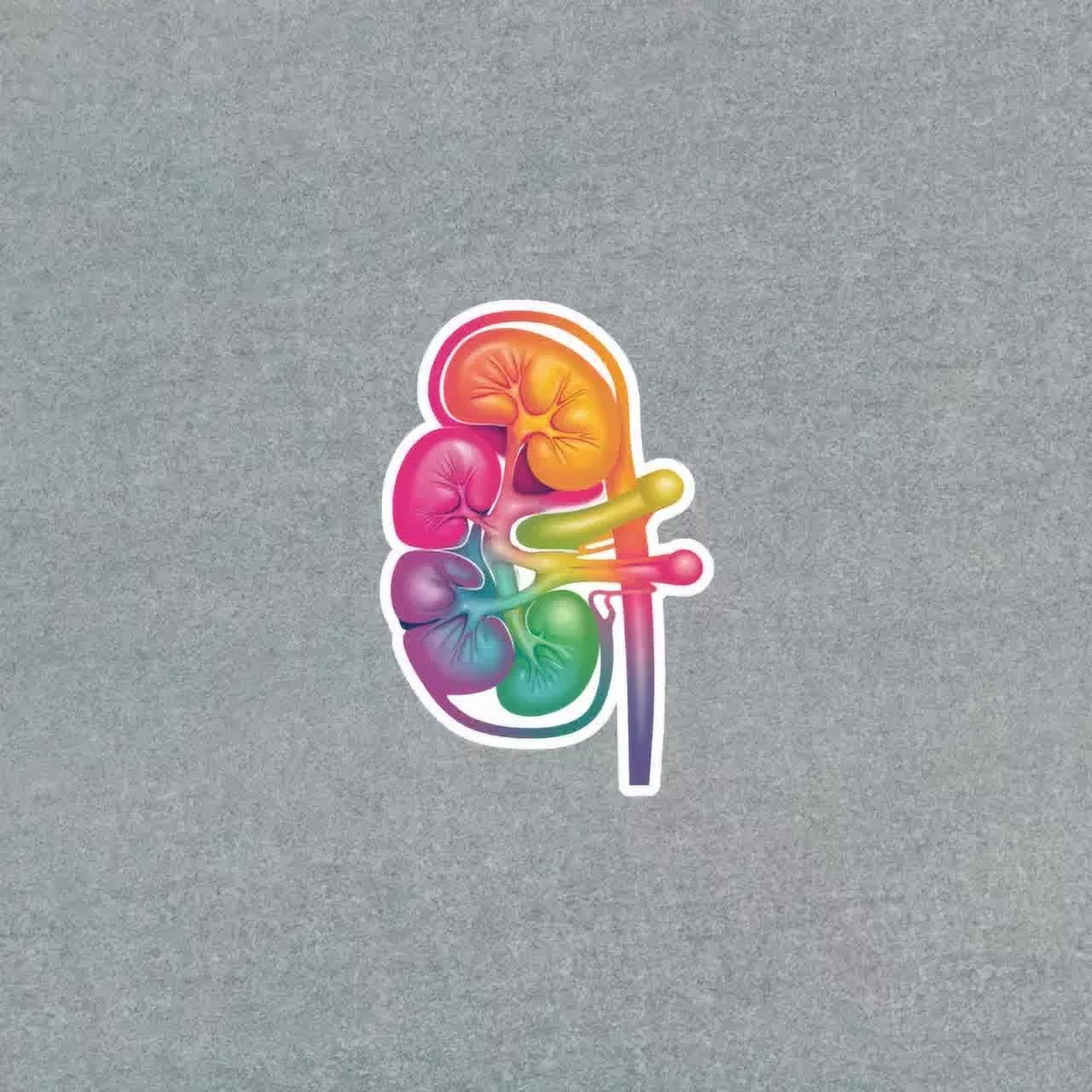 Colorful Human Kidney Anatomy Sticker - Medical Education ...