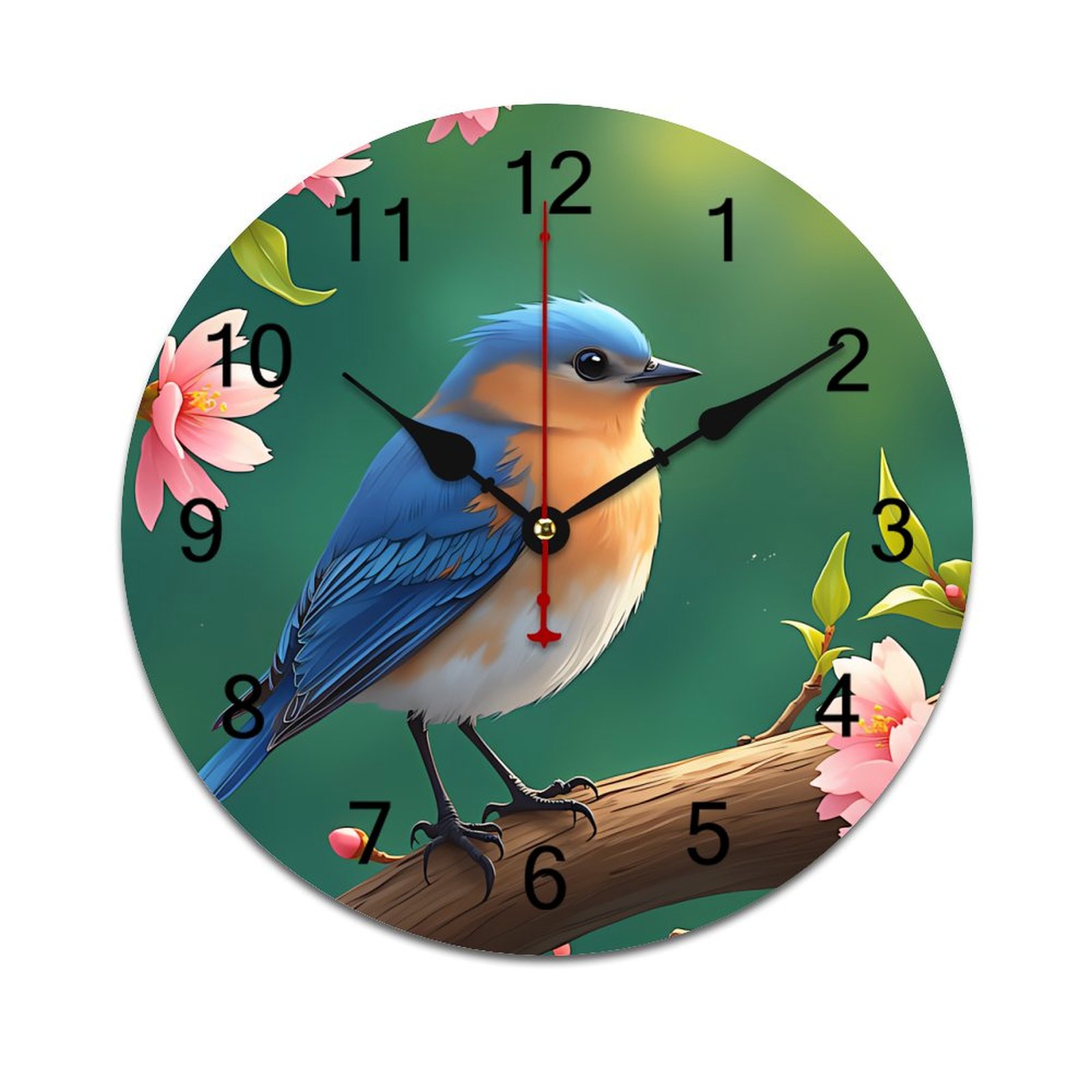 Colorful Hummingbird And Butterflies Word Saying Big Wall Clock Home ...