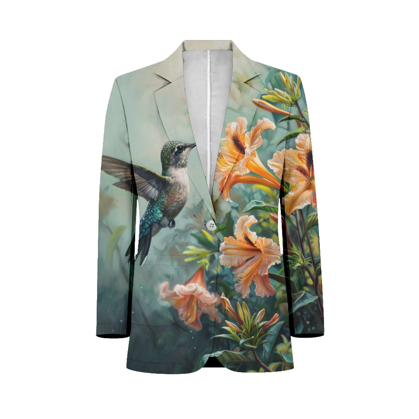 Colorful Hummingbird And Flowers Men's Suit Blazer Casual Party Wear ...