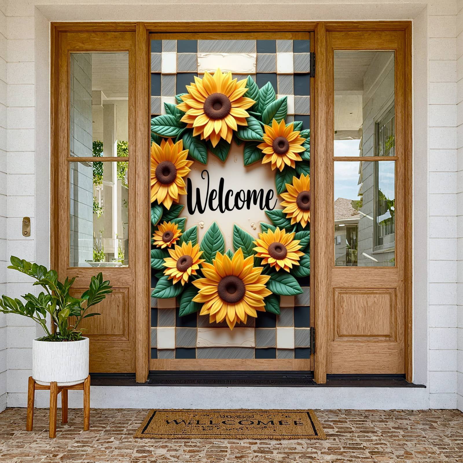 Colorful Hummingbird Banner Floral Display Natural Style Wooden Texture ...