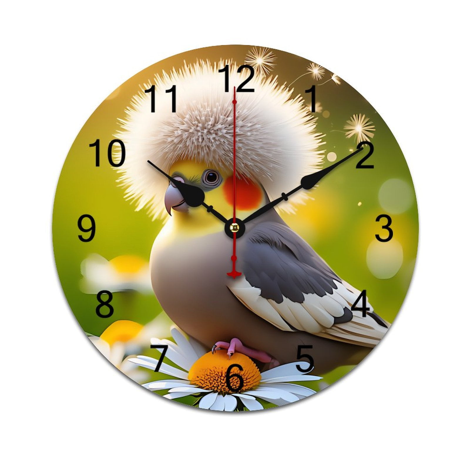 Colorful Hummingbird Bushes Word Saying Big Wall Clock Home Decor Art Watch Living Room Gift ...