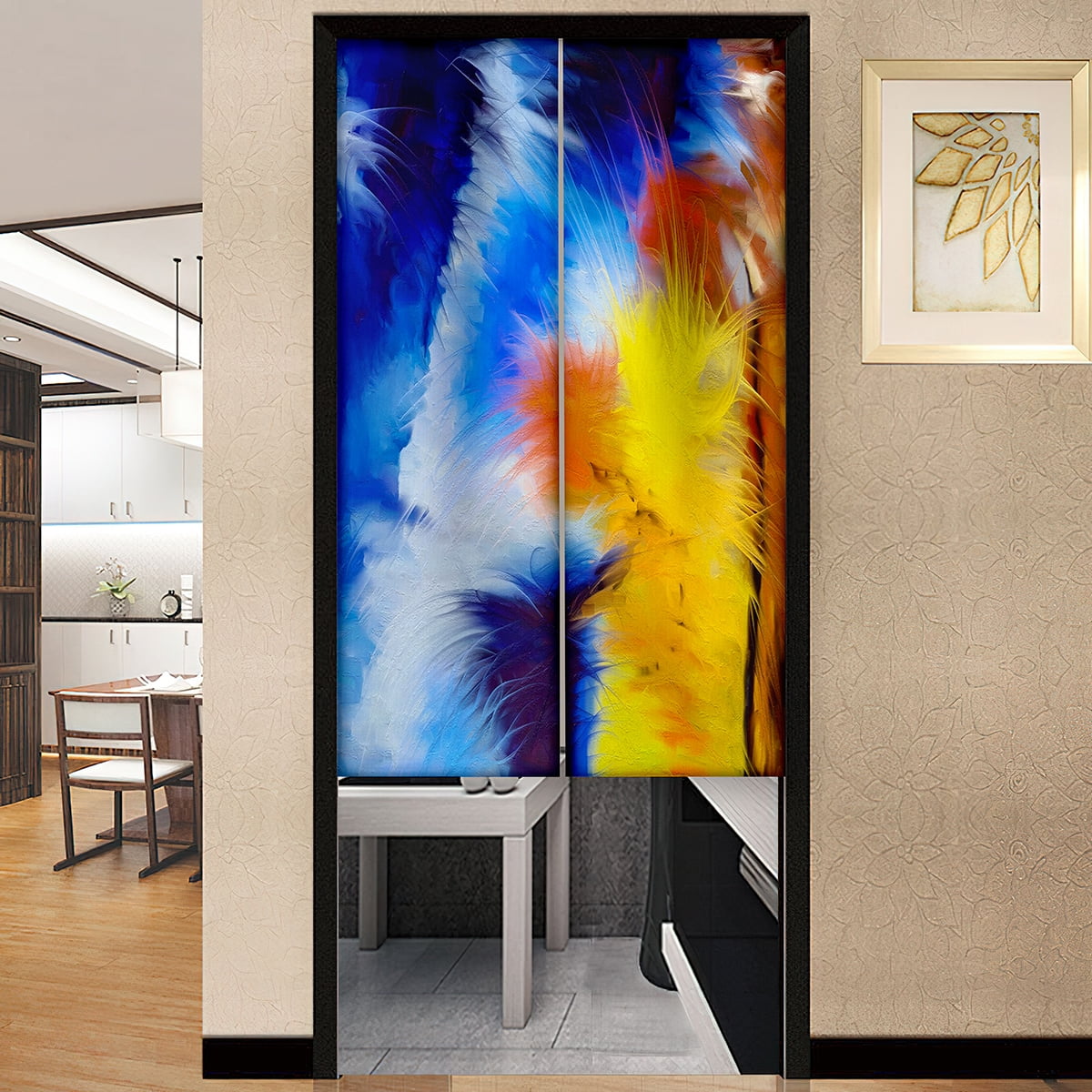 Colorful Hurricane Door Curtain Dining Room Kitchen Abstract Short ...