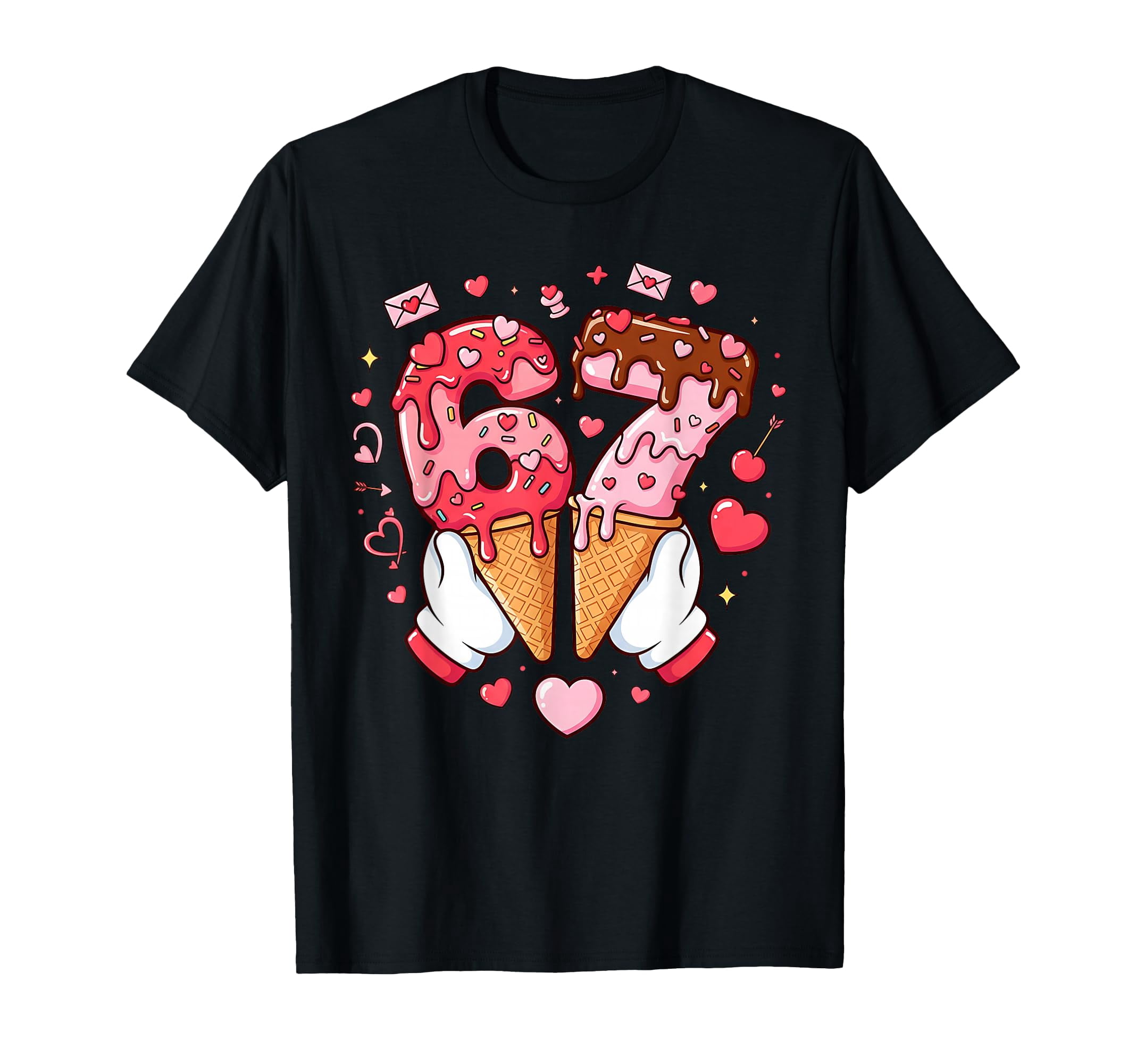 Colorful Ice Cream Cone T-Shirt for Fun Valentine's Day Celebrations ...