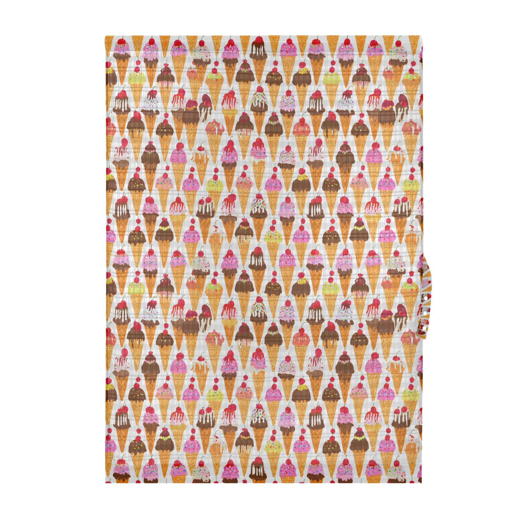 Colorful Ice Cream Cones Door Curtain Blackout Thermal Insulated Door ...