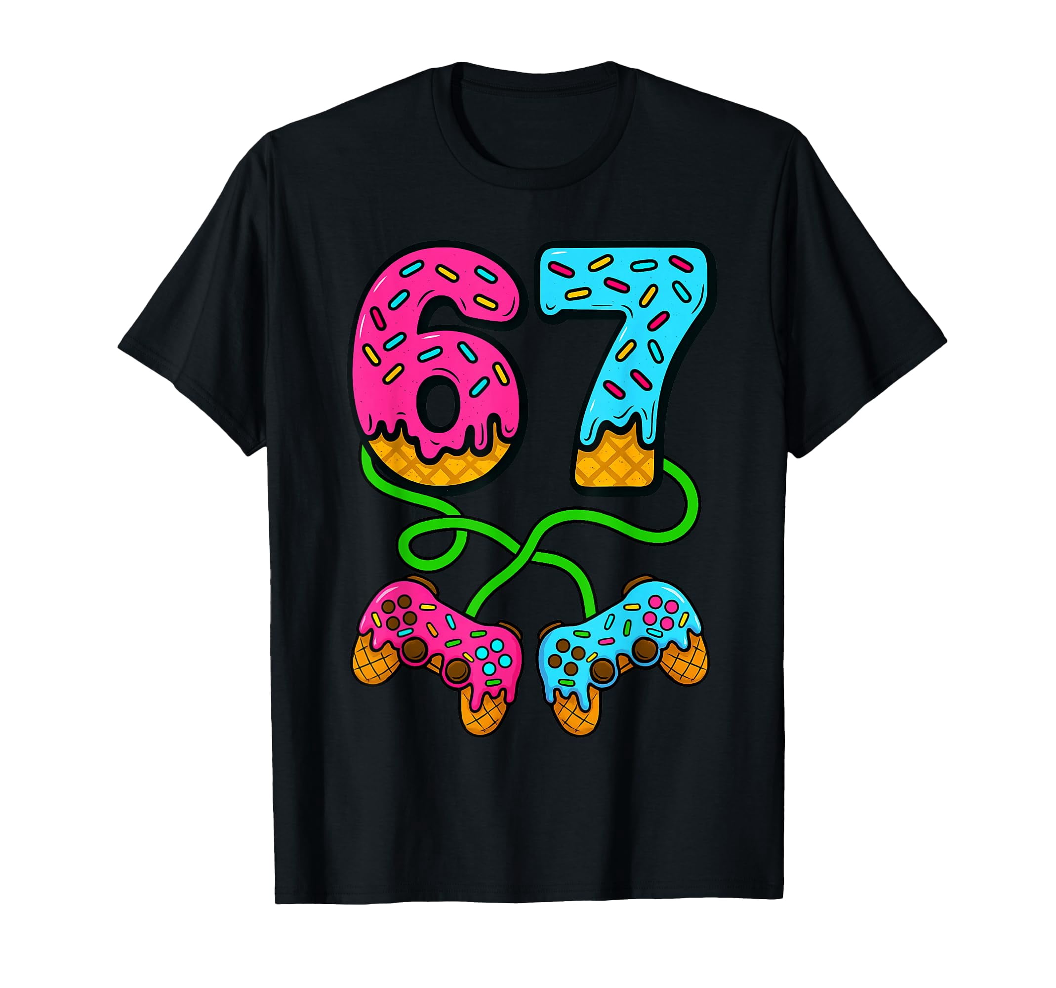 Colorful Ice Cream Drip Design T-Shirt for Fun Meme-Loving Gamers ...