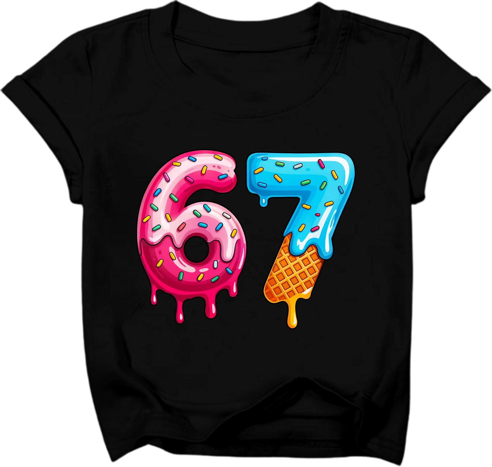 Colorful Ice Cream Drip Graphic T-Shirt for Fun and Trendy Style ...