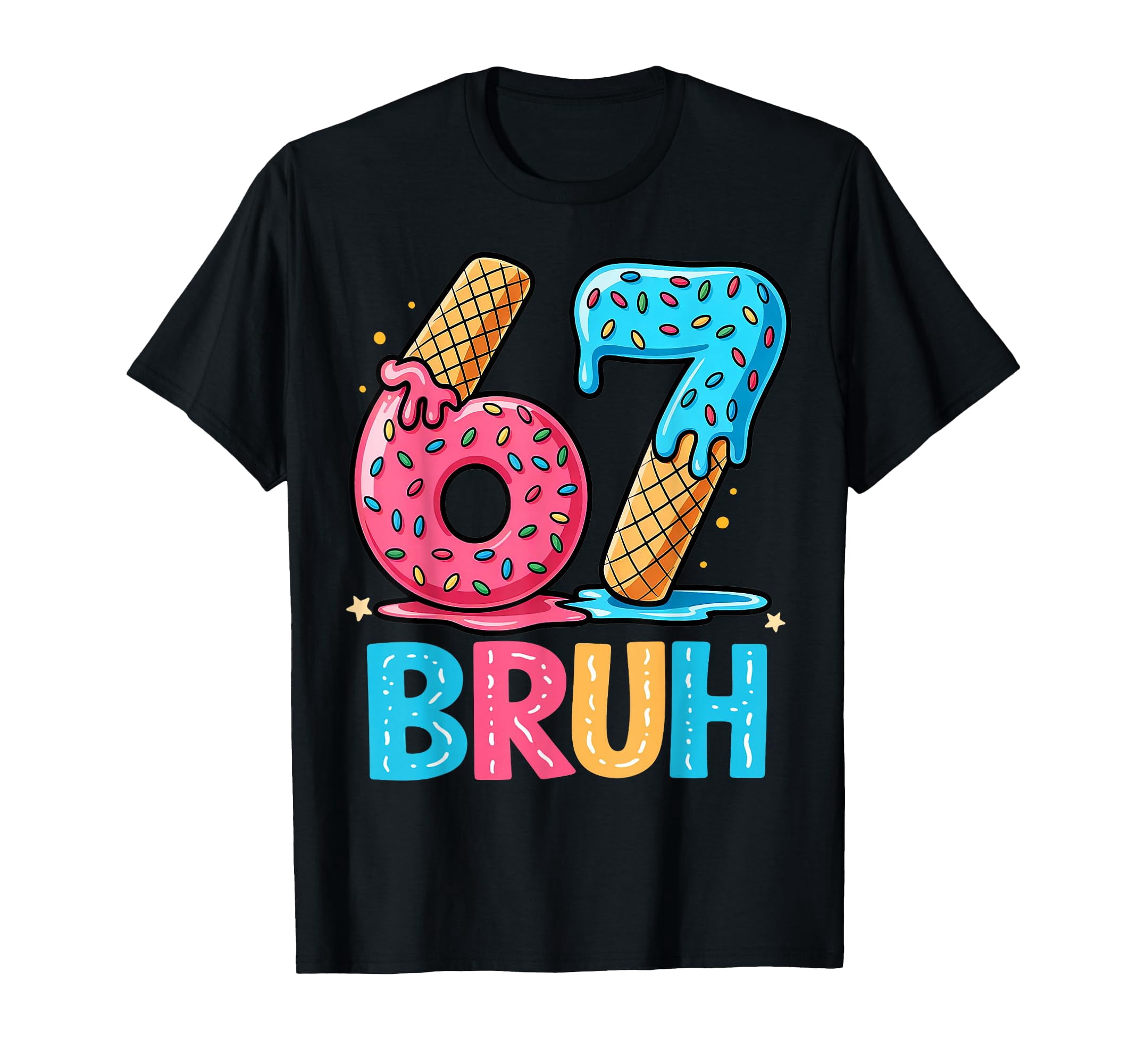 Colorful Ice Cream Drip T-Shirt for Fun and Playful Style - Walmart.com