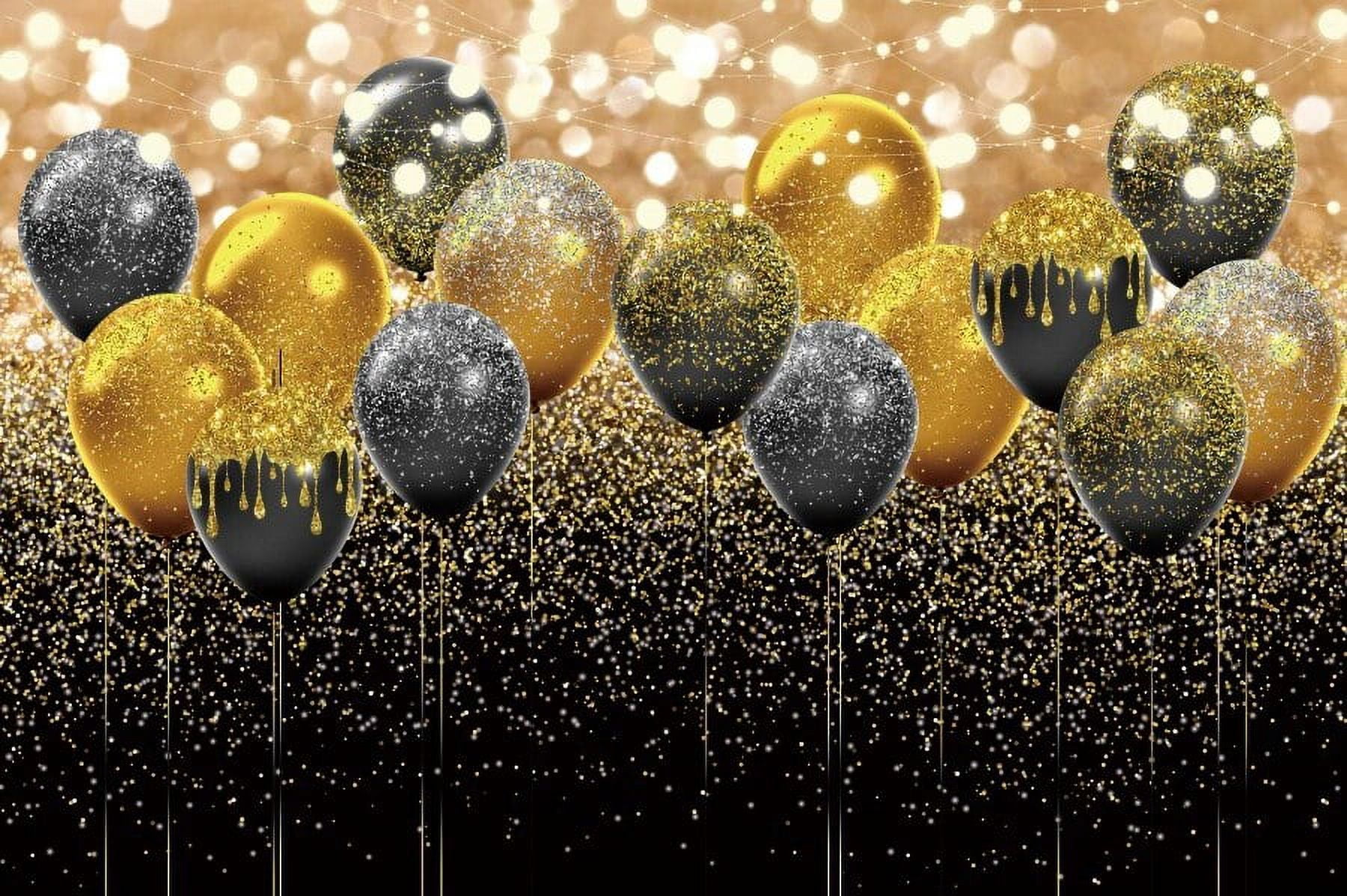 Colorful Ice Cream Happy Birthday Background Gltters Diamond Balloon ...