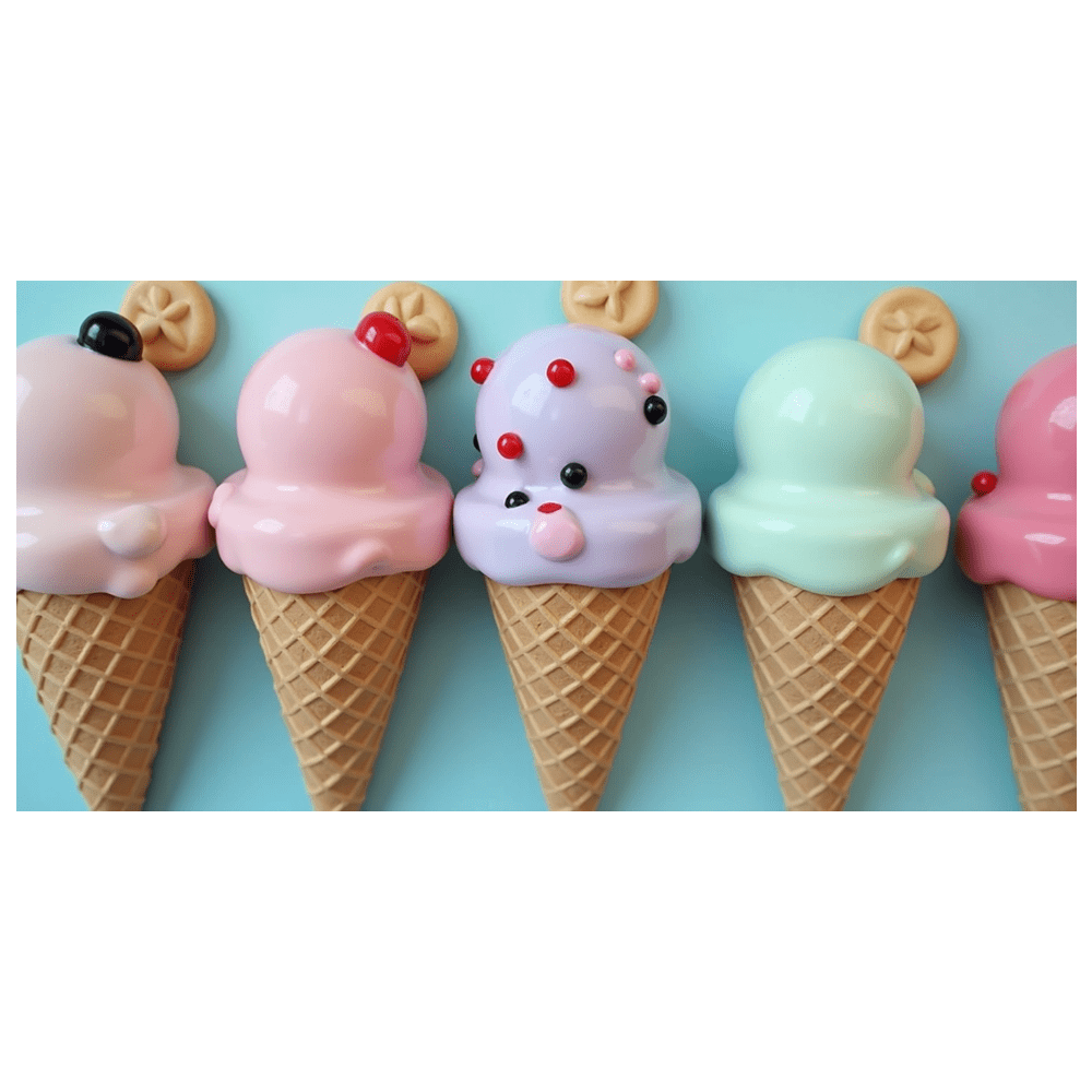 Colorful Ice Cream Themed Backdrop Banner Background Party Decorations ...