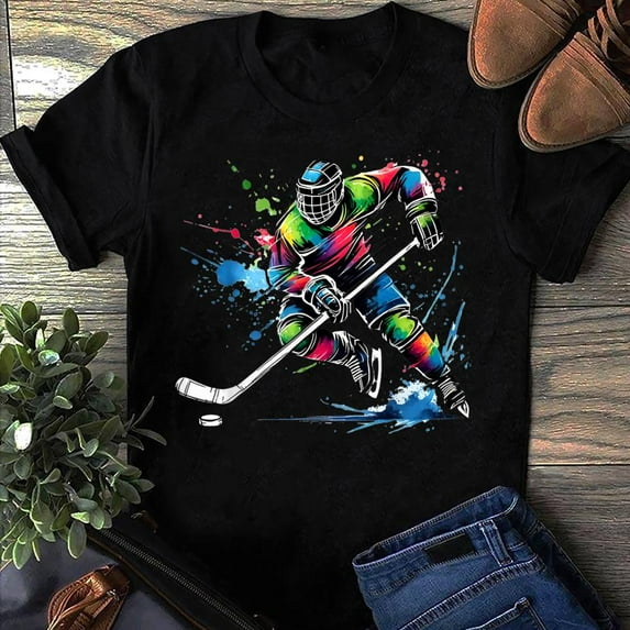 Colorful Ice Hockey Fan Player Tie Dye Color Splash Sports - Ice Hockey ...