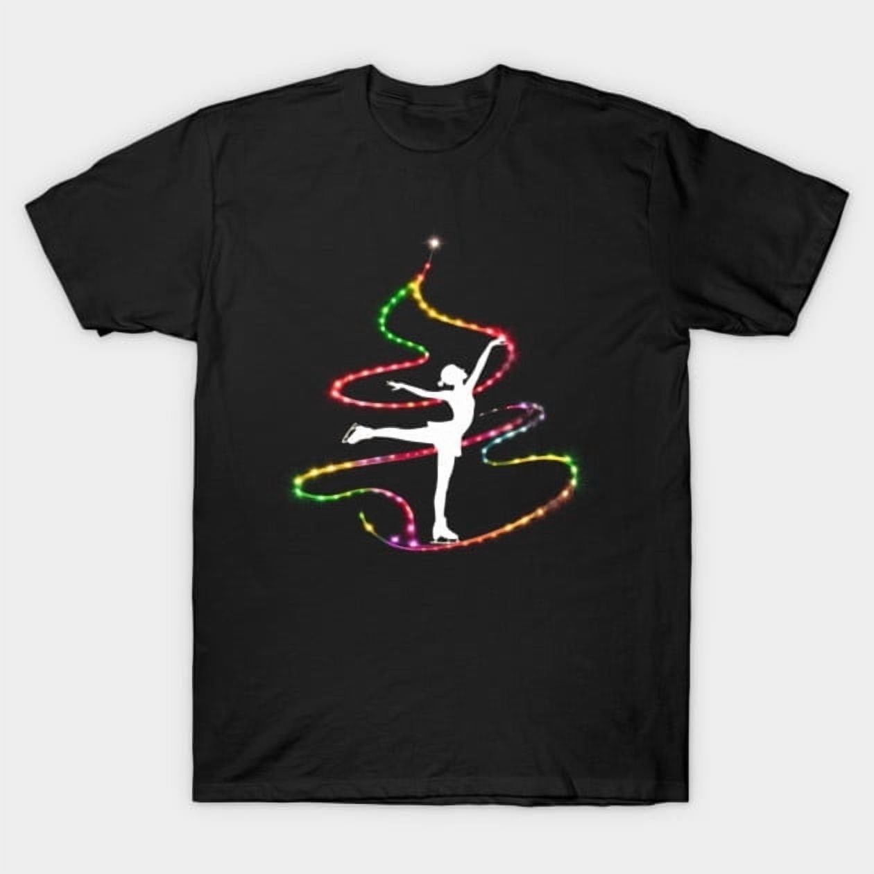 Colorful Ice Skater Lights Family 2024 Funny Holiday Artwork Print ...