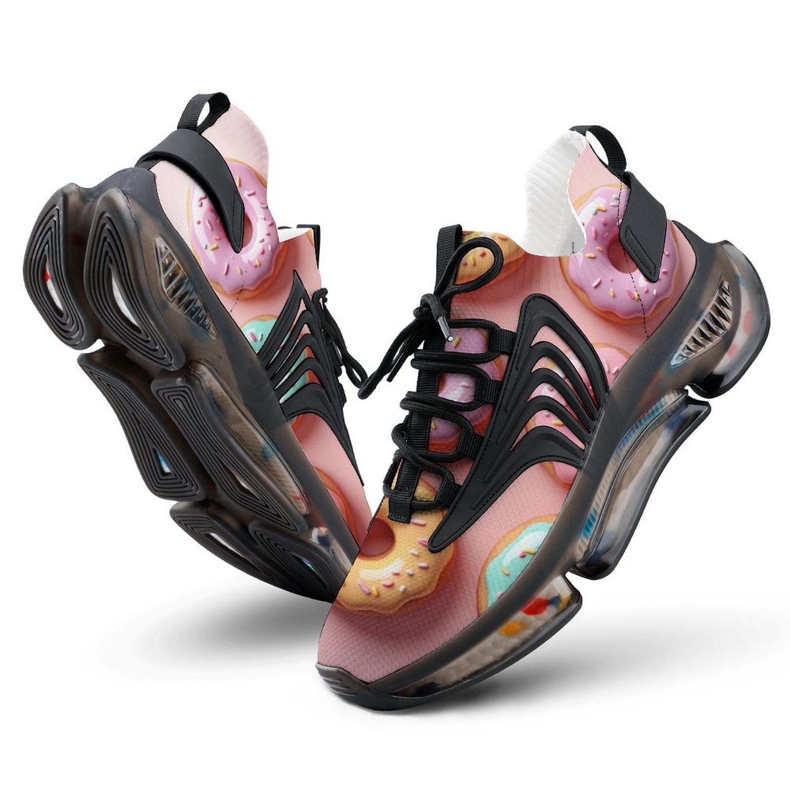 Colorful Iced Donuts Pattern Walking Shoes for Men Woman Lightweight ...
