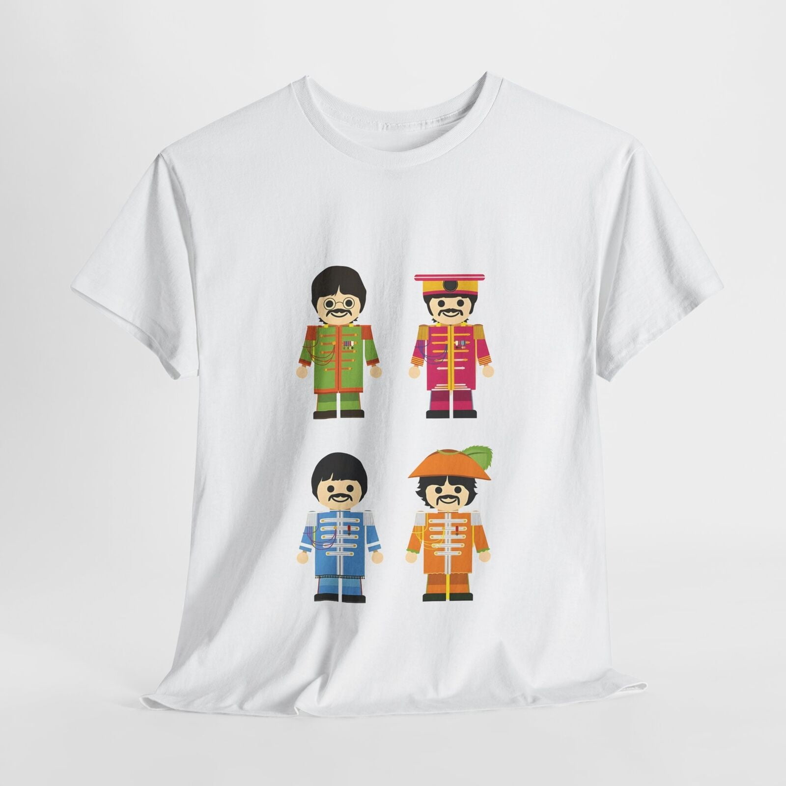 Colorful Iconic Band Tribute Blocky Figures Shirt - Walmart.com