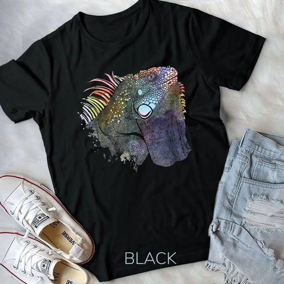 Colorful Iguana Reptile Lover Herpetology Herpetologist Unisex T-Shirt ...