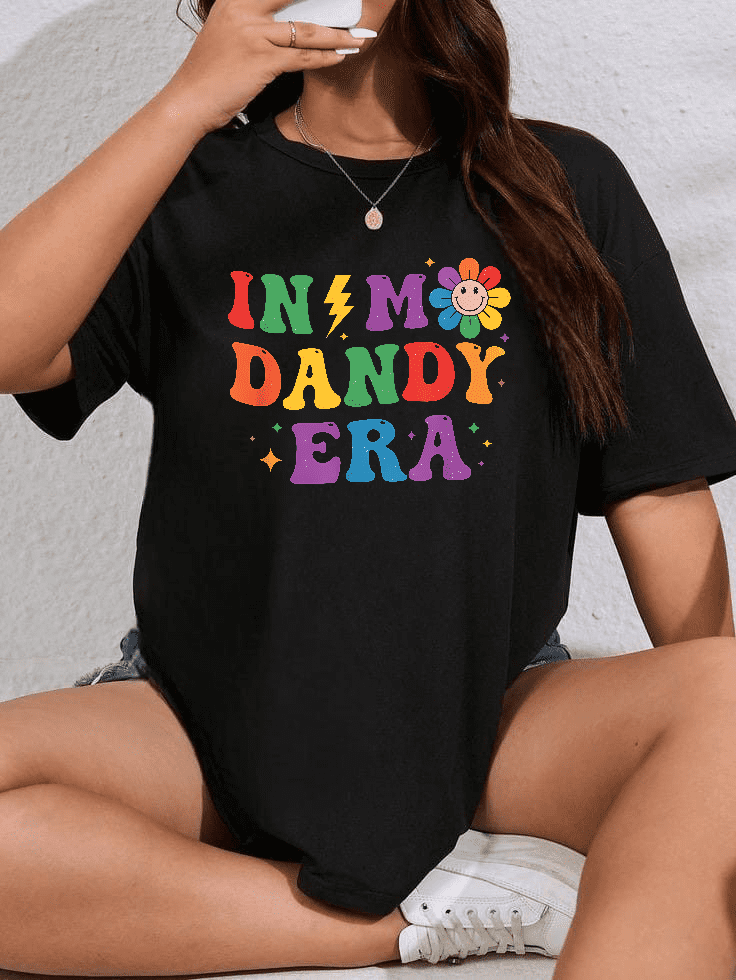 Colorful In My Dandy Era Funny World Retro Style Graphic Unisex T-Shirt ...