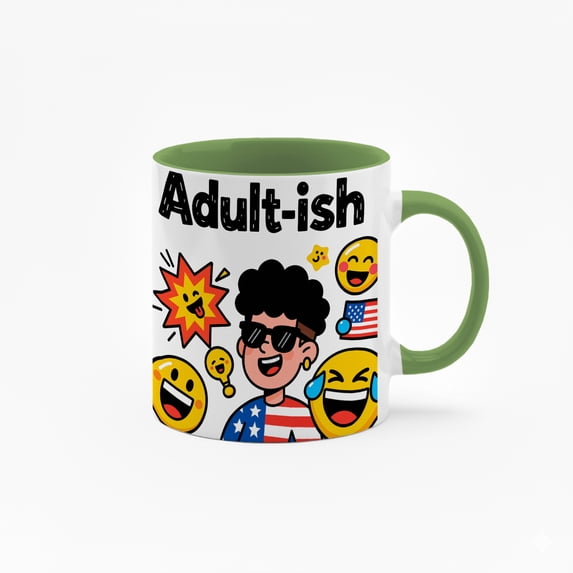 Colorful Inner Lining Ceramic Coffee Mug - Trending "Adult-ish" Graphic ...