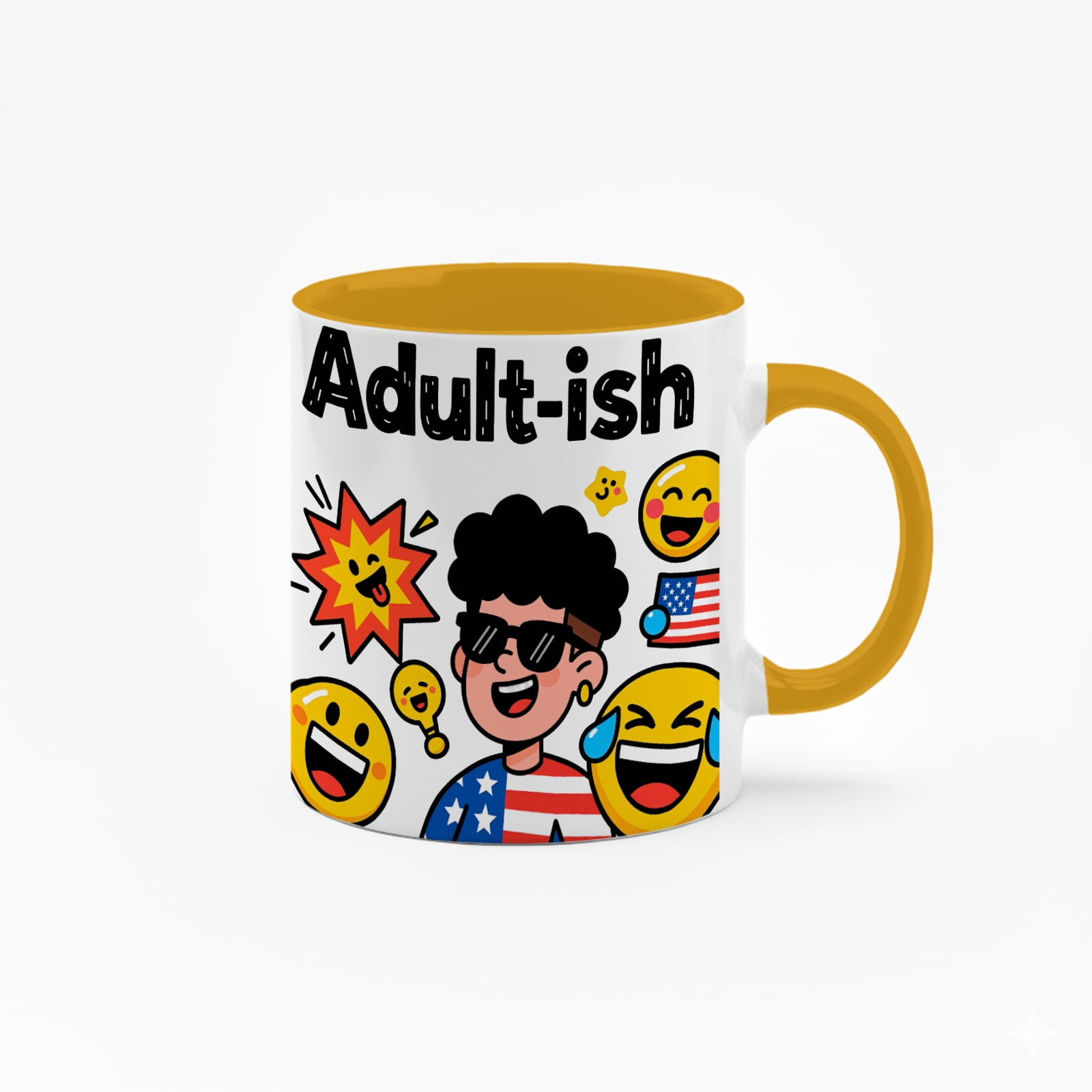 Colorful Inner Lining Ceramic Coffee Mug - Trending "Adult-ish" Graphic ...