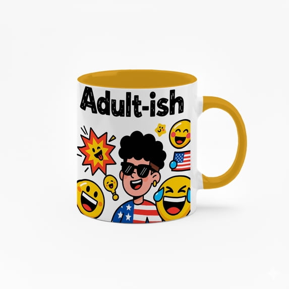 Colorful Inner Lining Ceramic Coffee Mug - Trending "Adult-ish" Graphic ...