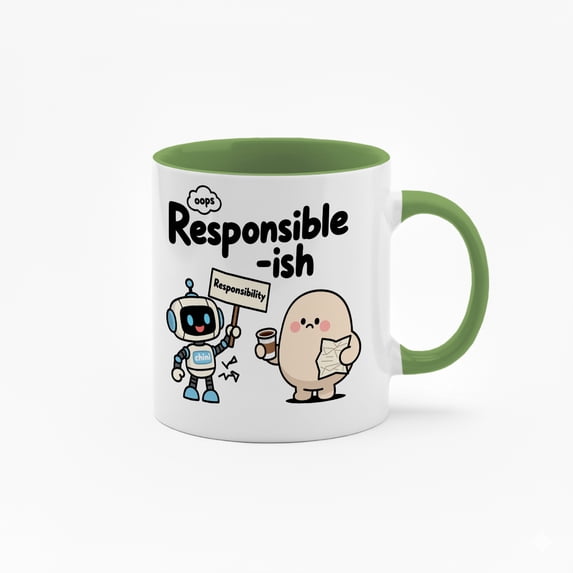 Colorful Inner Lining Ceramic Coffee Mug - Trending "Responsible-ish ...