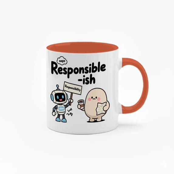 Colorful Inner Lining Ceramic Coffee Mug - Trending "Responsible-ish ...