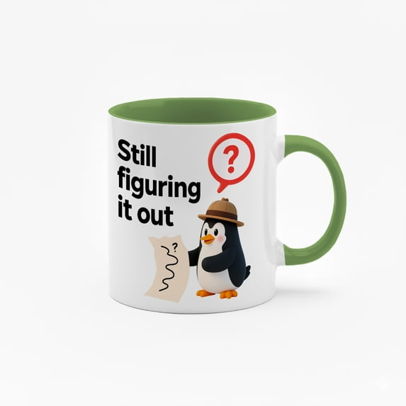 Colorful Inner Lining Ceramic Coffee Mug - Trending "Still figuring it ...
