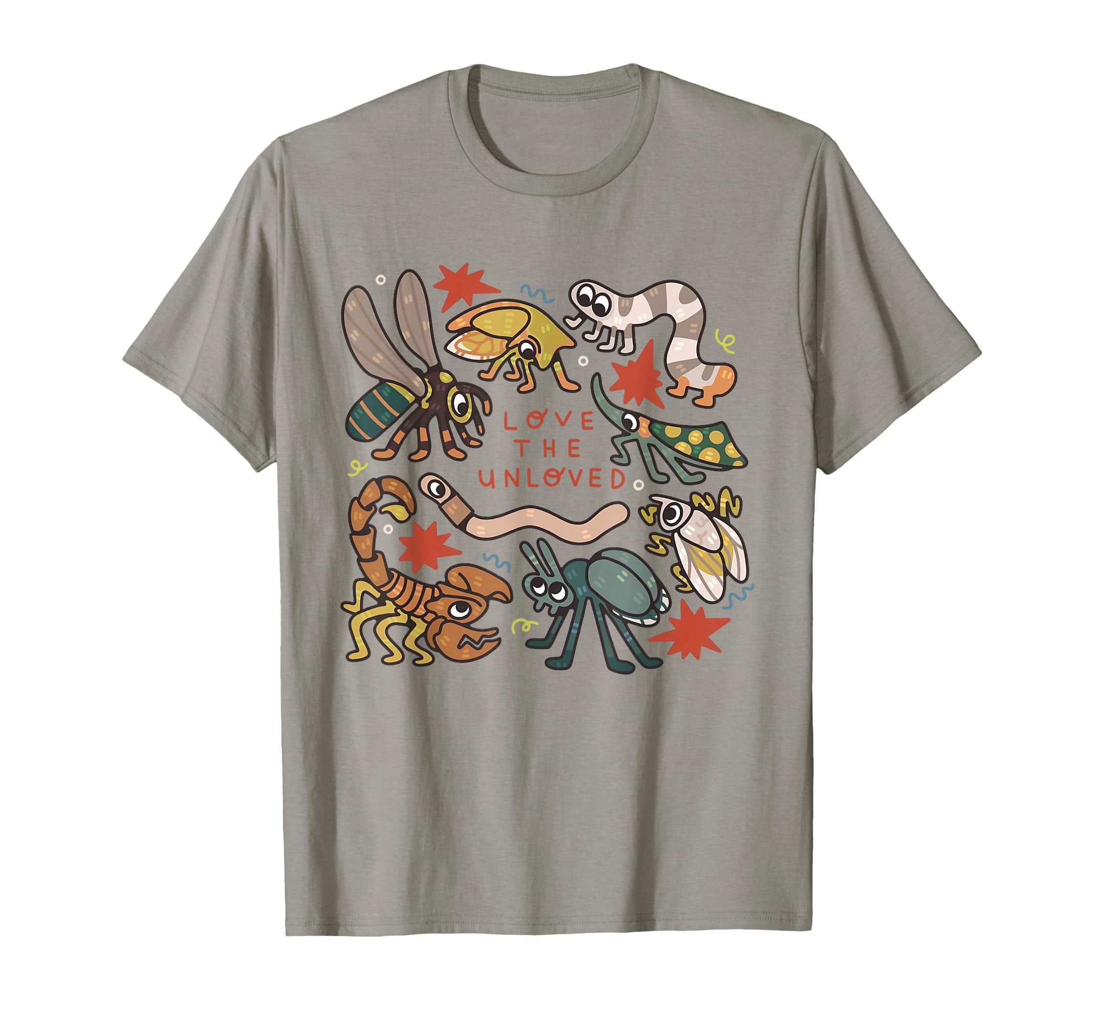 Colorful Insect Illustration T-Shirt Featuring 'I LOVE THE UNLOVED ...